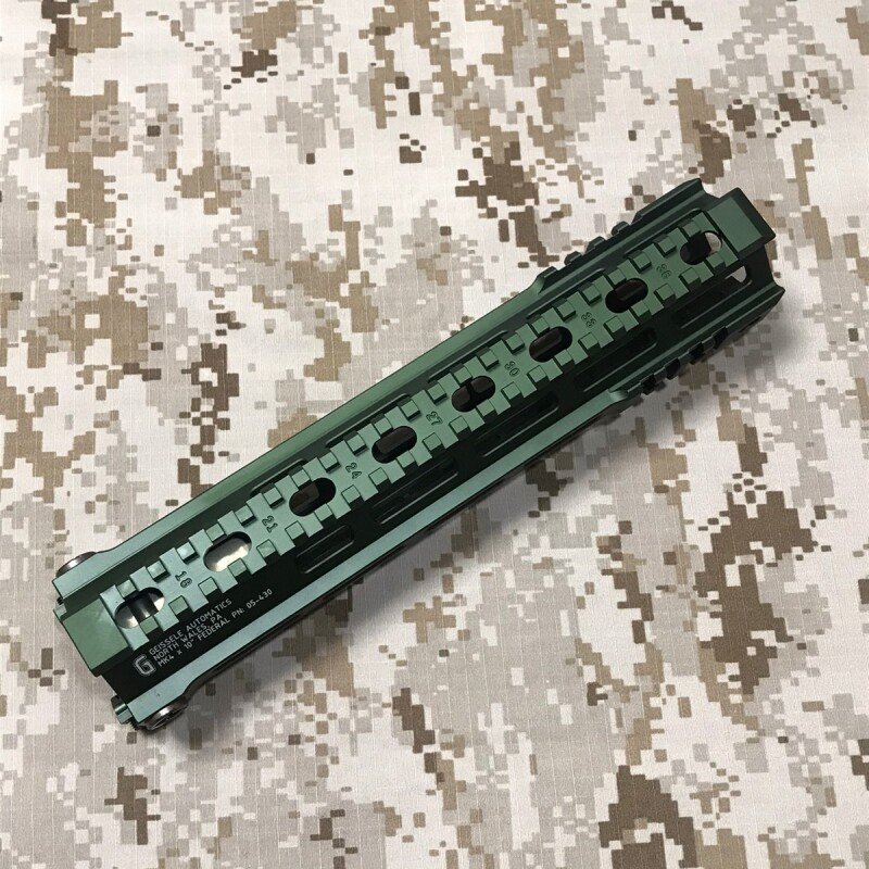 実物 GEISSELE SMR FEDERAL MK4 10インチ OD GREEN PN:05-430 - BLACK LINE